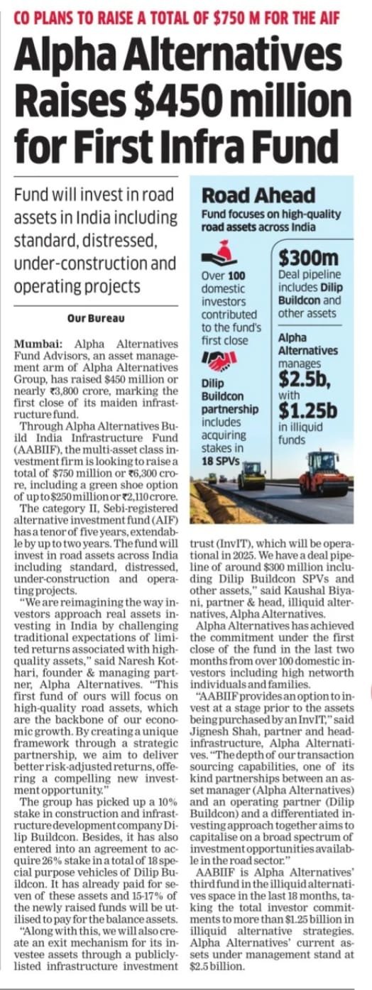 Alpha Alternatives announces the first close of its maiden ...